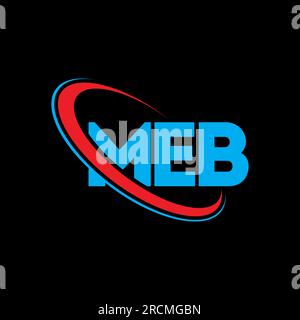 MEB logo. MEB letter. MEB letter logo design. Initials MEB logo linked ...