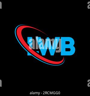 LWB circle letter logo design with circle and ellipse shape. LWB ...