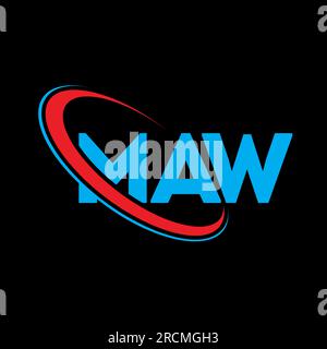 MAW logo. MAW letter. MAW letter logo design. Initials MAW logo linked ...