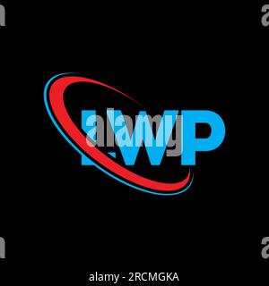 LWP circle letter logo design with circle and ellipse shape. LWP ...