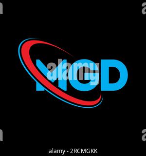 MGD circle letter logo design with circle and ellipse shape. MGD ...