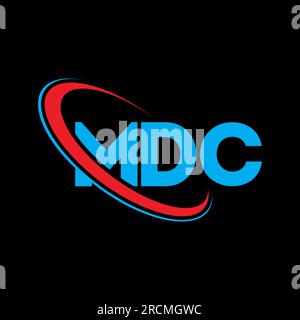 MDC circle letter logo design with circle and ellipse shape. MDC ...