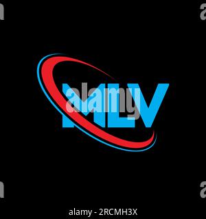 MLV circle letter logo design with circle and ellipse shape. MLV ...