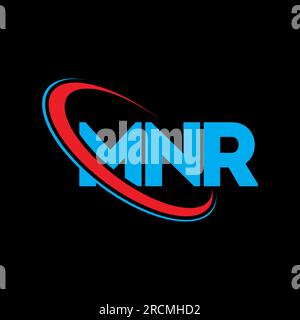 MNR circle letter logo design with circle and ellipse shape. MNR ...