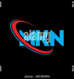 MKN circle letter logo design with circle and ellipse shape. MKN ...