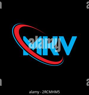 MKV circle letter logo design with circle and ellipse shape. MKV ...
