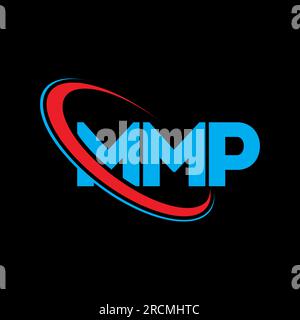 MMP circle letter logo design with circle and ellipse shape. MMP ...
