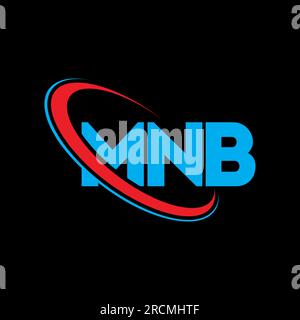 MNB circle letter logo design with circle and ellipse shape. MNB ...