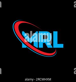 MRL circle letter logo design with circle and ellipse shape. MRL ...