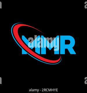 MMR circle letter logo design with circle and ellipse shape. MMR ...