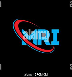 MRI circle letter logo design with circle and ellipse shape. MRI ...