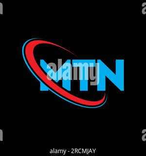 MTN circle letter logo design with circle and ellipse shape. MTN ...