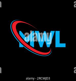 MWL circle letter logo design with circle and ellipse shape. MWL ...