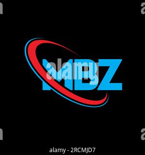 MBZ circle letter logo design with circle and ellipse shape. MBZ ...