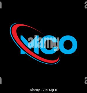 MCO circle letter logo design with circle and ellipse shape. MCO ...