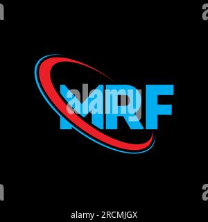 MRF circle letter logo design with circle and ellipse shape. MRF ...