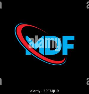 MDF circle letter logo design with circle and ellipse shape. MDF ...