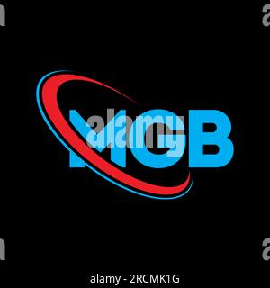 MGB circle letter logo design with circle and ellipse shape. MGB ...