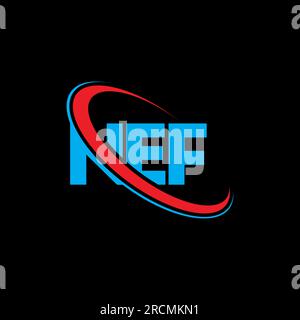 NEF logo. NEF letter. NEF letter logo design. Initials NEF logo linked ...