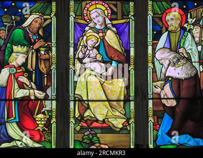 Three Wise Men stained glass, St. Peter and St. Paul Church, Uppingham ...