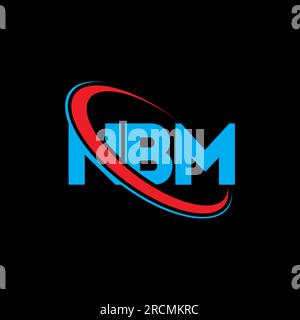 NBM circle letter logo design with circle and ellipse shape. NBM ...