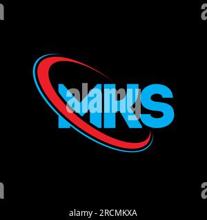 MKS circle letter logo design with circle and ellipse shape. MKS ...