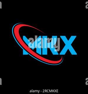 MKX circle letter logo design with circle and ellipse shape. MKX ...