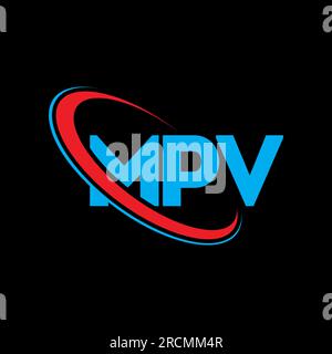 MPV circle letter logo design with circle and ellipse shape. MPV ...