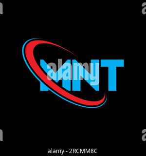 MNT circle letter logo design with circle and ellipse shape. MNT ...