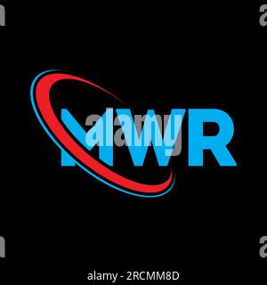 MWR circle letter logo design with circle and ellipse shape. MWR ...