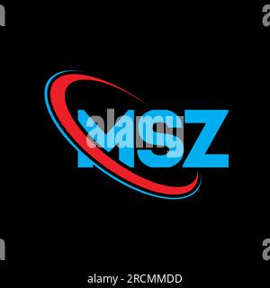 MSZ circle letter logo design with circle and ellipse shape. MSZ ...