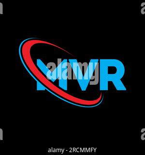 MVR circle letter logo design with circle and ellipse shape. MVR ...