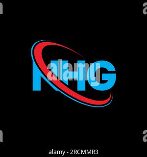 NHG circle letter logo design with circle and ellipse shape. NHG ...