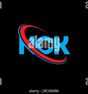 NCK circle letter logo design with circle and ellipse shape. NCK ...