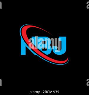 NBJ circle letter logo design with circle and ellipse shape. NBJ ...