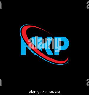 NKP circle letter logo design with circle and ellipse shape. NKP ...