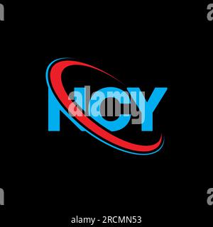 NCY circle letter logo design with circle and ellipse shape. NCY ...