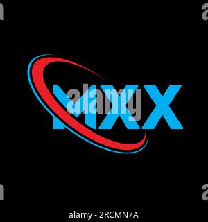 MXX circle letter logo design with circle and ellipse shape. MXX ...