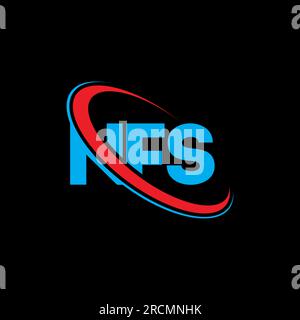 NFS circle letter logo design with circle and ellipse shape. NFS ...