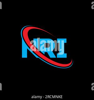NRI circle letter logo design with circle and ellipse shape. NRI ...