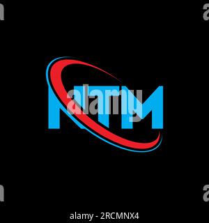 NTM circle letter logo design with circle and ellipse shape. NTM ...