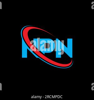 NPN circle letter logo design with circle and ellipse shape. NPN ...