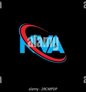 NVA circle letter logo design with circle and ellipse shape. NVA ...