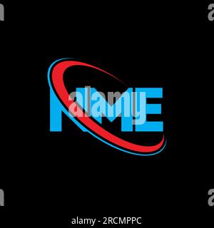 NME circle letter logo design with circle and ellipse shape. NME ...