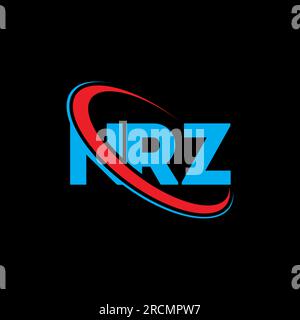 NRZ circle letter logo design with circle and ellipse shape. NRZ ...