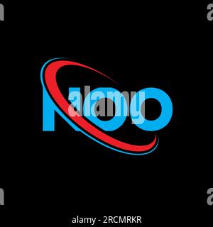 NOO circle letter logo design with circle and ellipse shape. NOO ...