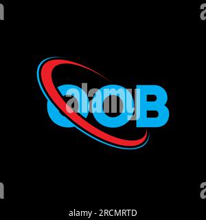 OOB circle letter logo design with circle and ellipse shape. OOB ...