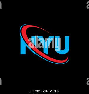 NYU logo. NYU letter. NYU letter logo design. Initials NYU logo linked ...