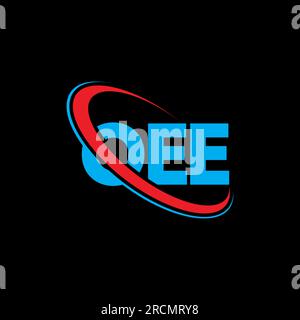 OEE circle letter logo design with circle and ellipse shape. OEE ...