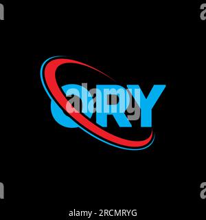 ORY circle letter logo design with circle and ellipse shape. ORY ...